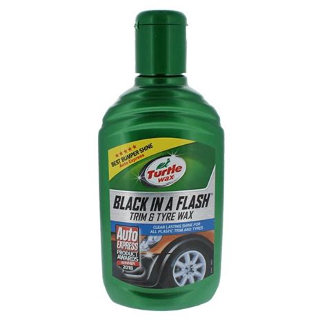 Turtle Wax Black in a Flash Trim & Tyre Wax 300ml | L&S Engineers