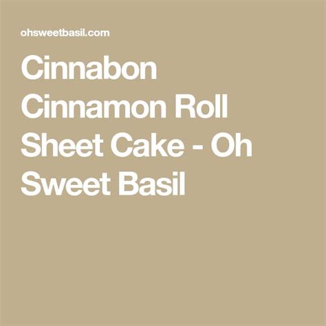 Cinnabon Cinnamon Roll Sheet Cake Video Recipe Cinnamon Rolls