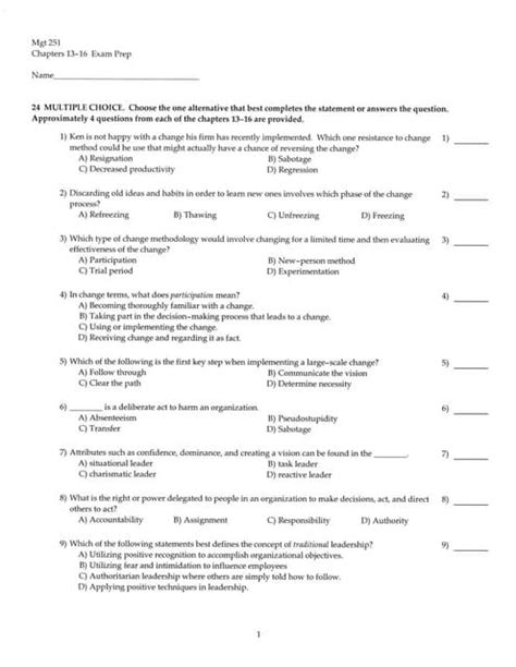 Chap 13 16 Exam Prep Answers Pdf