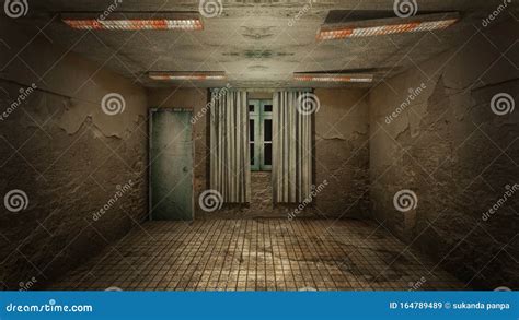 Horror And Creepy Classroom In The School 3d Rendering Royalty Free