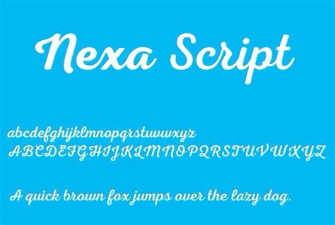 Nexa Script Font Dafont101