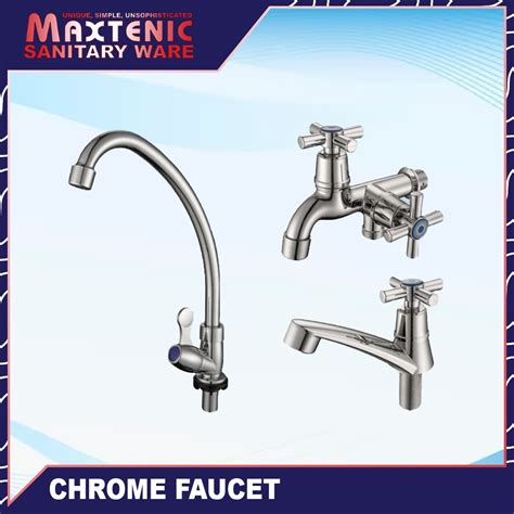 Chrome Plated Faucet Plain Bibb And W Hose Bibb Shopee Philippines