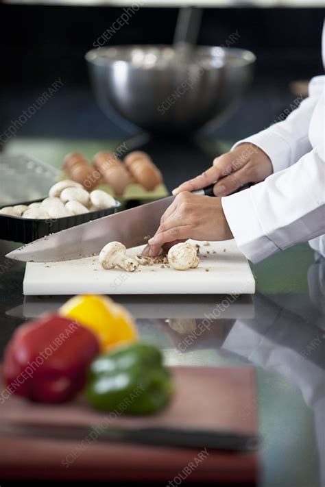 Chef Chopping Vegetables Stock Image F0136651 Science Photo Library