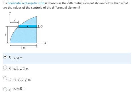 if a horizontal rectangular strip is chosen as the