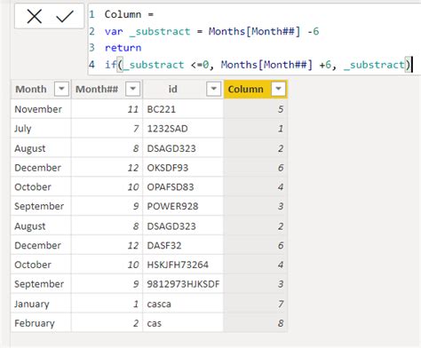 Powerbi How To Create A Column That Enumarate The Month Based On Its Month Number Stack