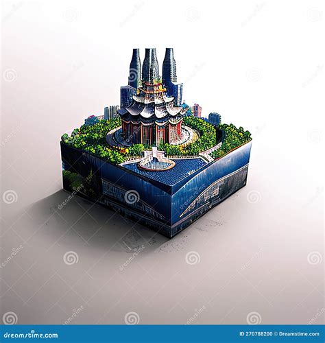 Chengdu Sichuan China Microcity Model Generative AI Stock Illustration Illustration Of