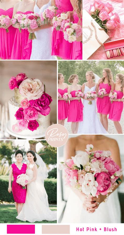 8 Stunning Hot Pink Wedding Colors For Spring Summer Rosy Prints