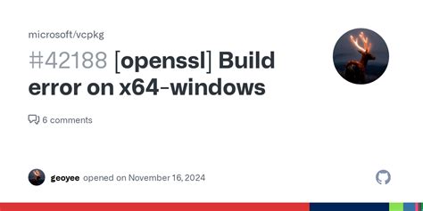 Openssl Build Error On X64 Windows · Issue 42188 · Microsoftvcpkg · Github