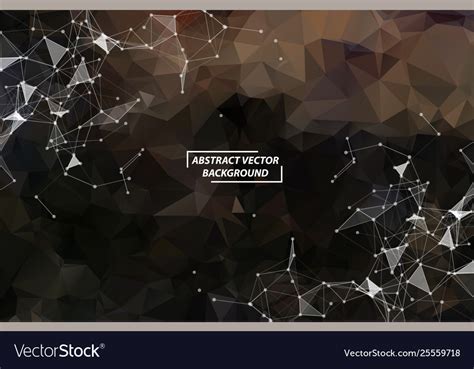 Abstract Black Brown Polygonal Space Background Vector Image