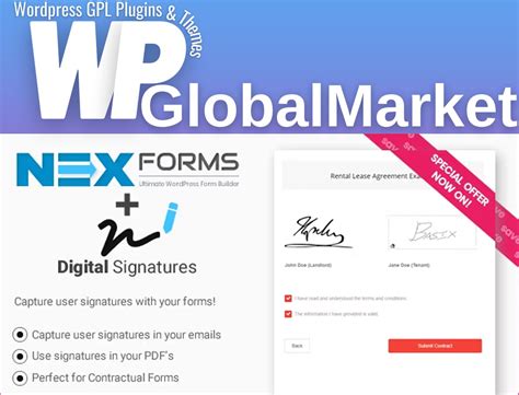 Digital Signatures For Nex Forms Wordpress Gpl Plugin And Theme Market