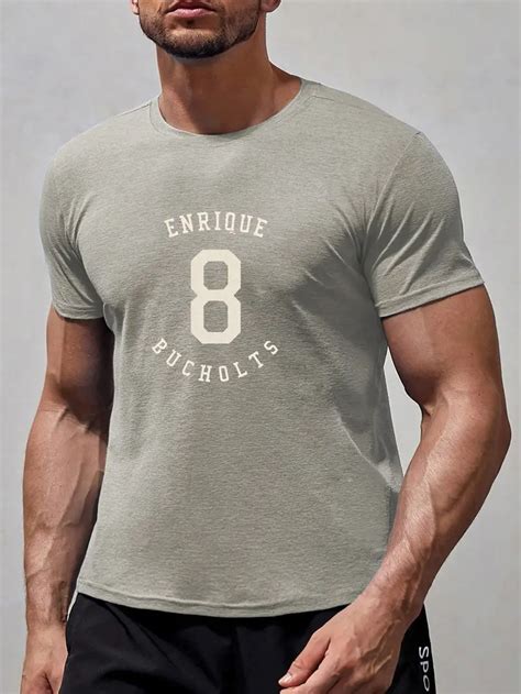 Plus Size Name Print T Shirt Tees Men Casual Short Sleeve T Temu