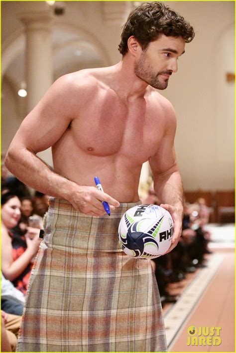 Thom Evans And Brother Max Evans Go Shirtless In Kilts For Fashion Show Photo 4268371 Shirtless