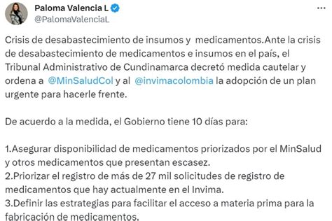 De Qué Se Trata La Crisis Explícita” En La Salud De La Que Habló La Exministra Carolina Corcho