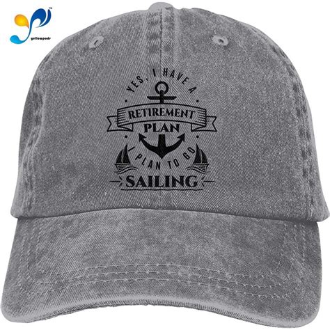 ใช ่ ฉันมีแผนเกษียณอายุ To Go Sailing Washed Twill เบสบอลหมวกปรับหมวกอา