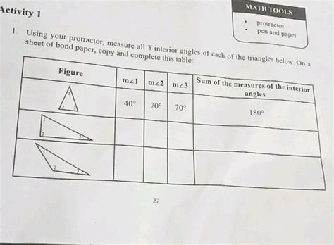 Activity 1 MATLITOOLS Protractor 1 Using Your StudyX