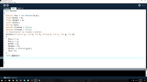 03 Processing Creating A Button Class Youtube