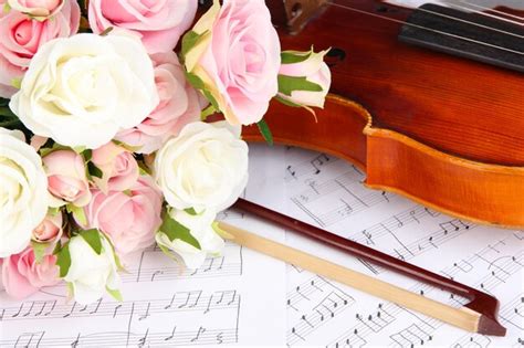 Premium Photo Classical Violin On Notes