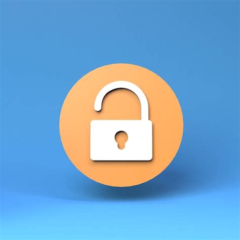 Premium Photo Key Lock Icon 3d Render Illustration