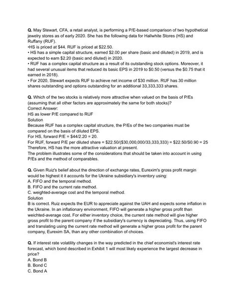 Cfa Ii Questions And Answers 2 Edubirdie