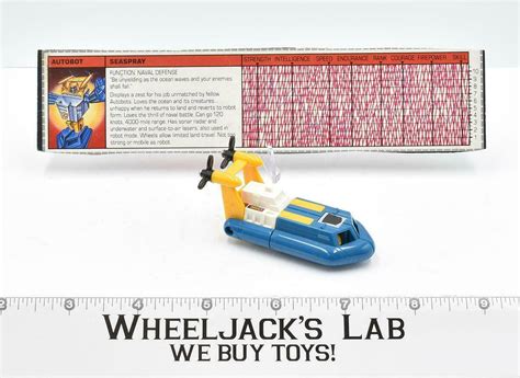 Seaspray 100 Complete 1985 Hasbro G1 Transformers Hovercraft Action Figure Wheeljacks Lab