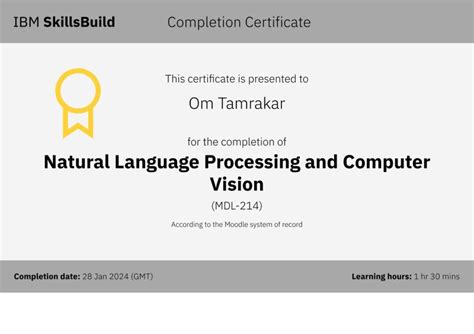 Om Tamrakar On Linkedin Ai Nlp Computervision Ibm Skillbuild