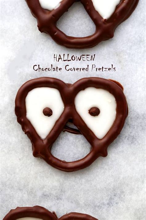 Spooky Halloween Chocolate Covered Pretzels Diethood