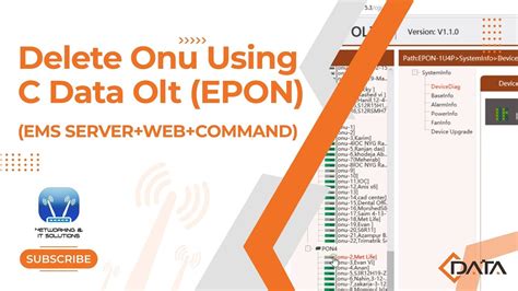Delete Onu Using C Data Olt EPON YouTube