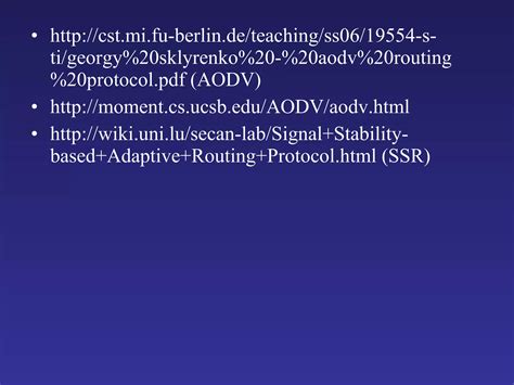Wireless Routing Protocols Ppt