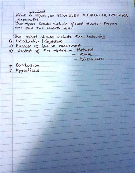 solved write a technical report on flow over a circular cylinder
