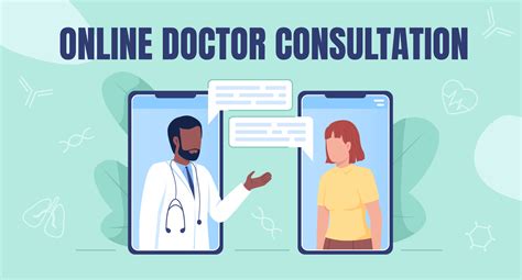 Online Doctor Consultation Flat Vector Banner Template Telecommunication With Therapist Poster