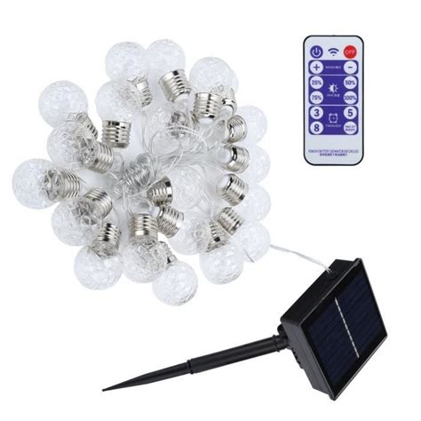 Tbest lampe à cordes 20LED solaire guirlande lumineuse extérieure