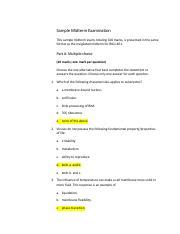 Sample Midterm PDF Pdf Sample Midterm Examination This Sample Midterm Exam Totaling Marks