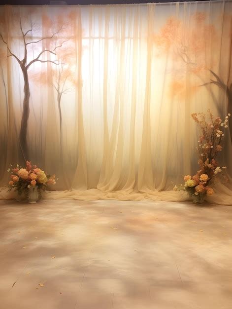 Premium Ai Image Wedding Backdrop Background Illustration Design Couple In Love Marriage Bride