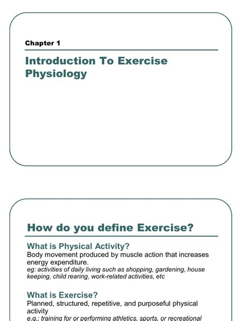 Introduction Exercise Physiology Pdf