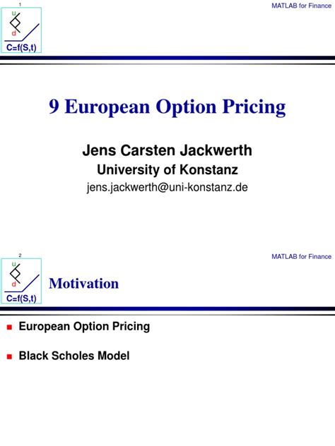 09 European Option Pricing With Solutions Pdf Blackscholes Model