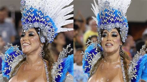 Mulher Abacaxi Desfila Com Os Seios à Mostra ‘esqueci