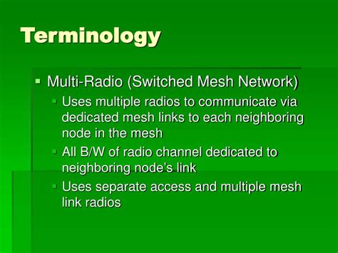 PPT Capacity Of Wireless Mesh Networks Comparing Single Radio Dual Radio And Multi Radio