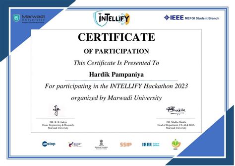 Hardik Pampaniya On Linkedin Intellifyhackathon2023 Marwadiuniversity Innovationatitsbest