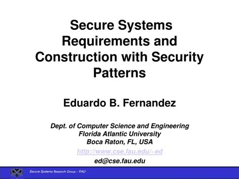 ppt secure systems requirements and construction with security