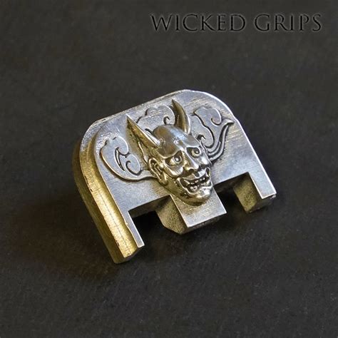 Gen 1 4 Glock Slide Plate Pure Blackened Bronze Skull Gen 1 4