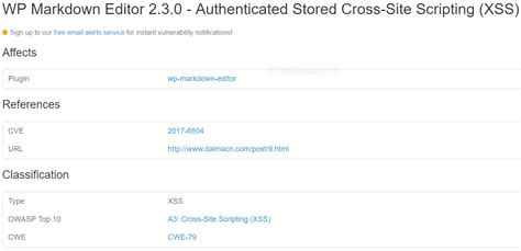 false vulnerability report store xss vulnerability in wp markdown