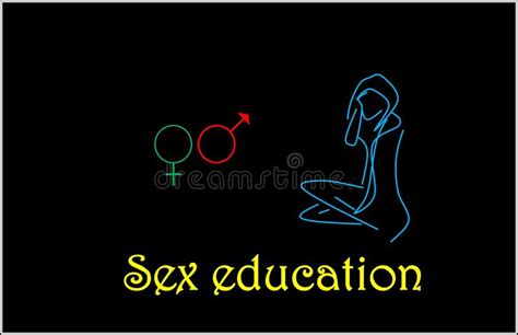 Sex Education Concept Cute Male And Female Stock Illustration
