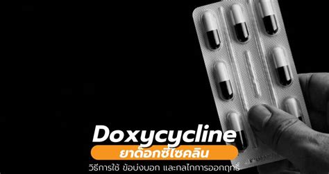 ยา Doxycycline ข้อมูล กลไกการออกฤทธิ์ ผลค้างเคียง และข้อควรระวัง
