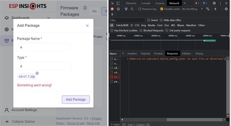 How To Generate Firmware Package Projectbuildconfigjson No Such