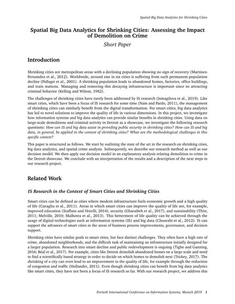 Pdf Spatial Big Data Analytics For Shrinking Cities Assessing The Impact Of Demolition On Crime