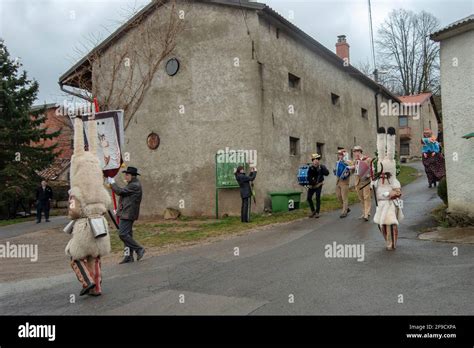 Traditional Carnival In A Small Village Called Vrbica Near Ilirska