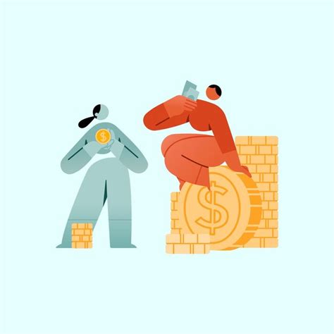 비즈니스를 위한 소득 불평등 그림 프리미엄 벡터