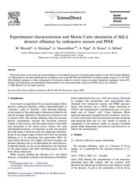 Pdf Experimental Characterization And Monte Carlo Simulation Of Scintillator Detectors In