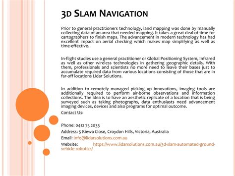 Ppt 3d Slam Navigation Powerpoint Presentation Free Download Id