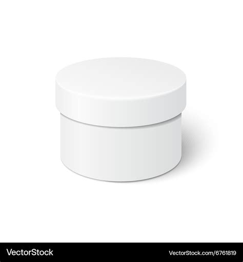 Cylindrical Box Template Royalty Free Vector Image